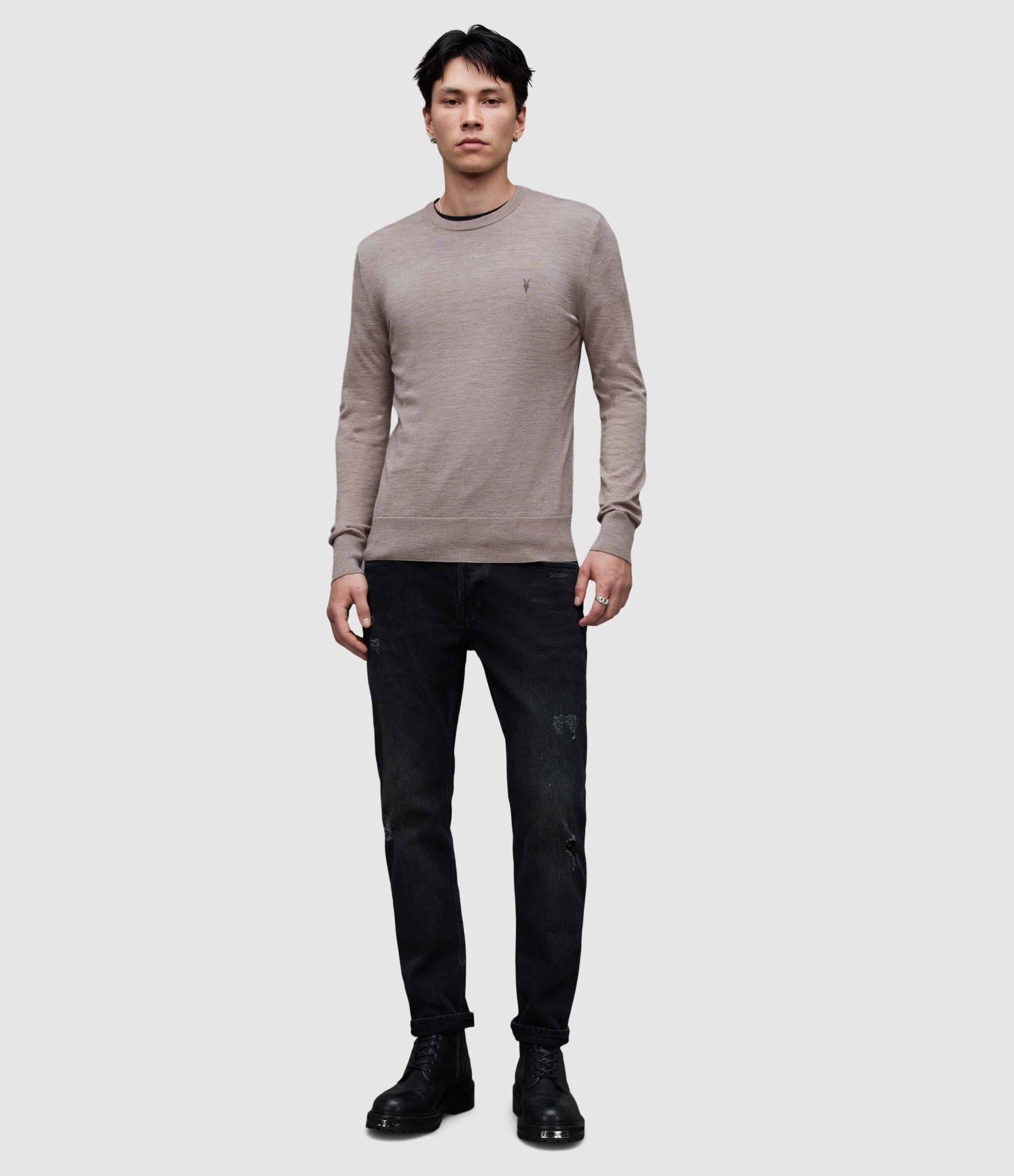 AllSaints | Sweater Mode Stone Taupe Marl para hombre – The Style Rack