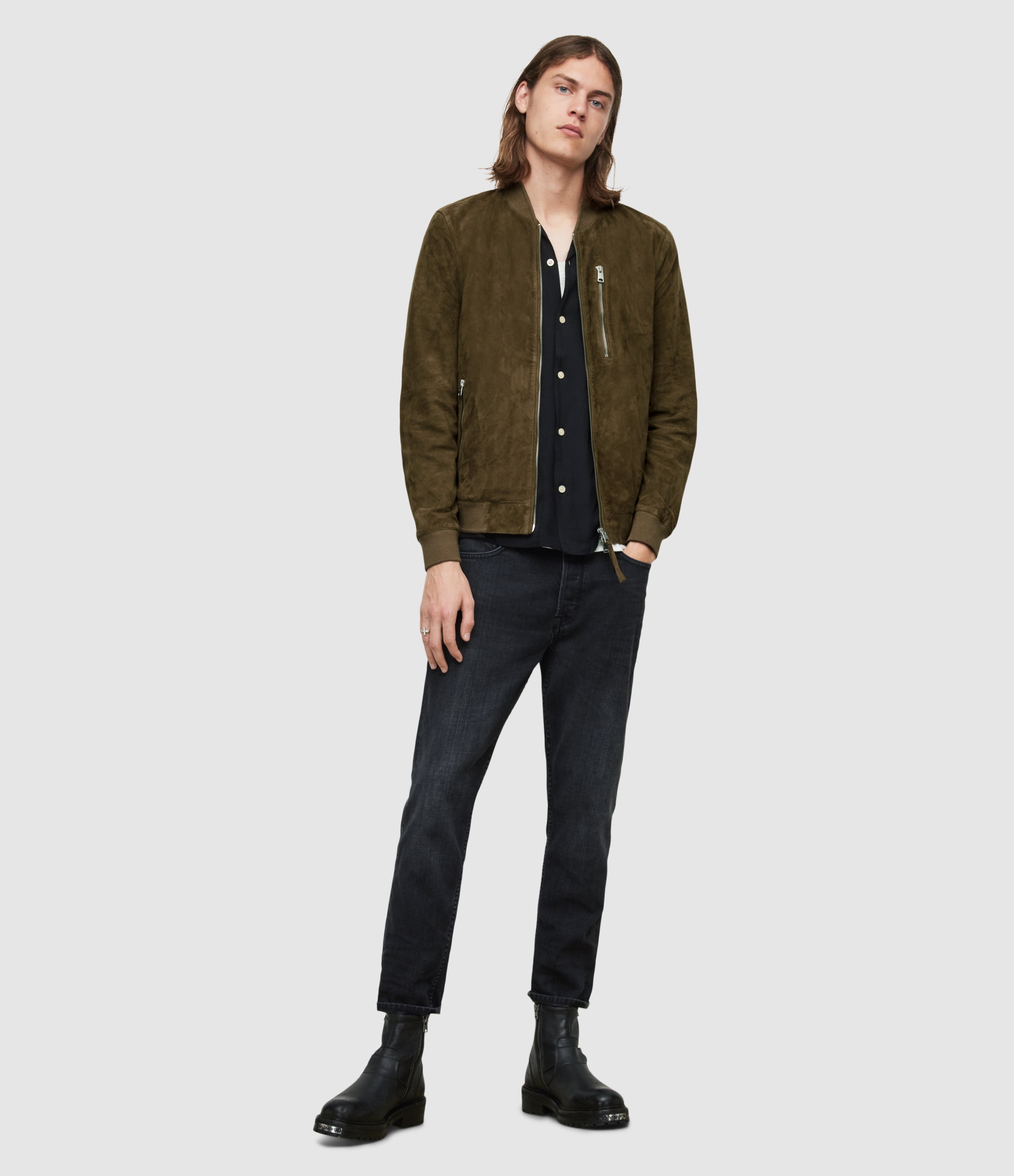 AllSaints | Chamarra kemble verde para hombre. – The Style Rack