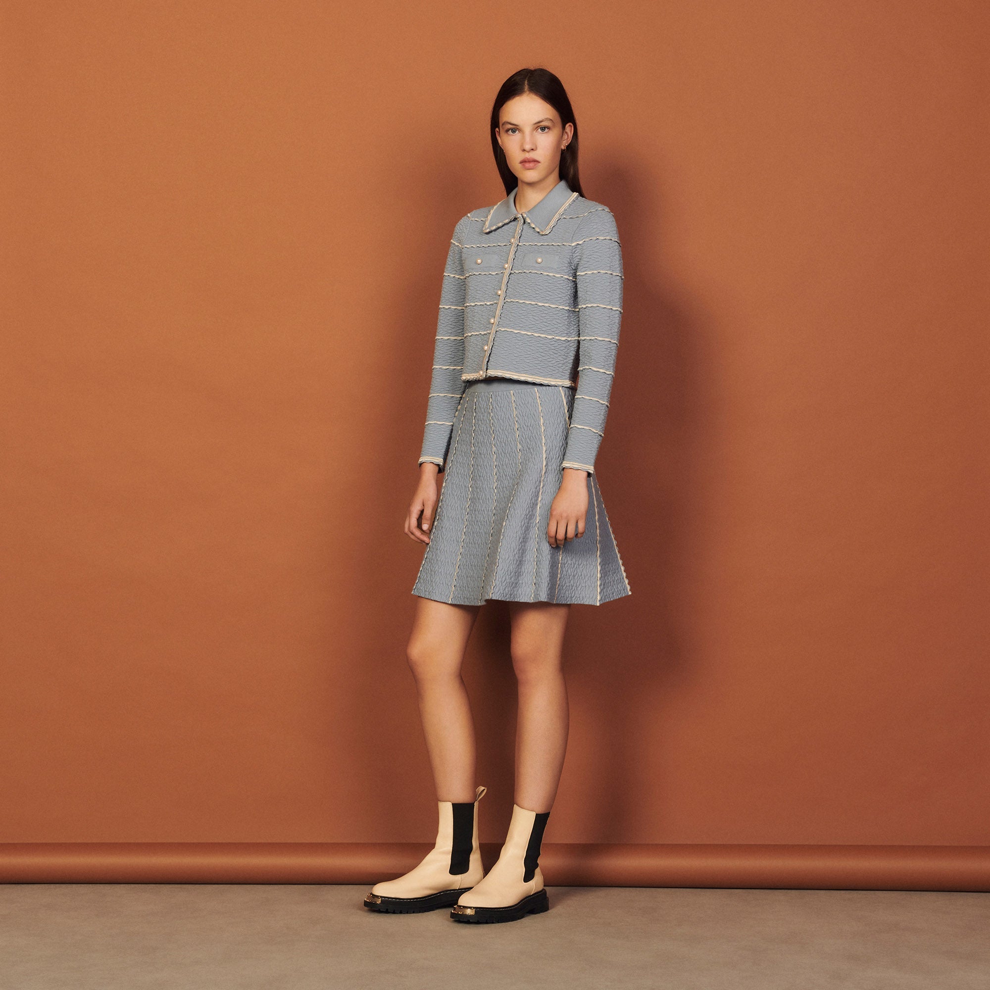 Sandro | Falda Intrigue Azul Cielo para mujer – The Style Rack