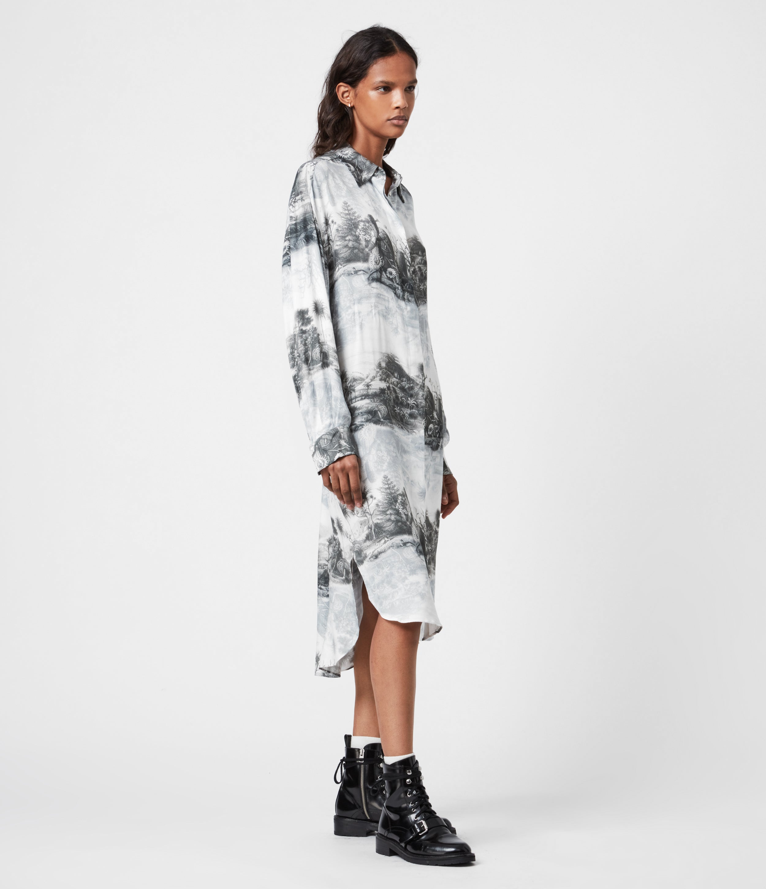 AllSaints | Vestido Eleanor Illusio White para Mujer – The Style Rack