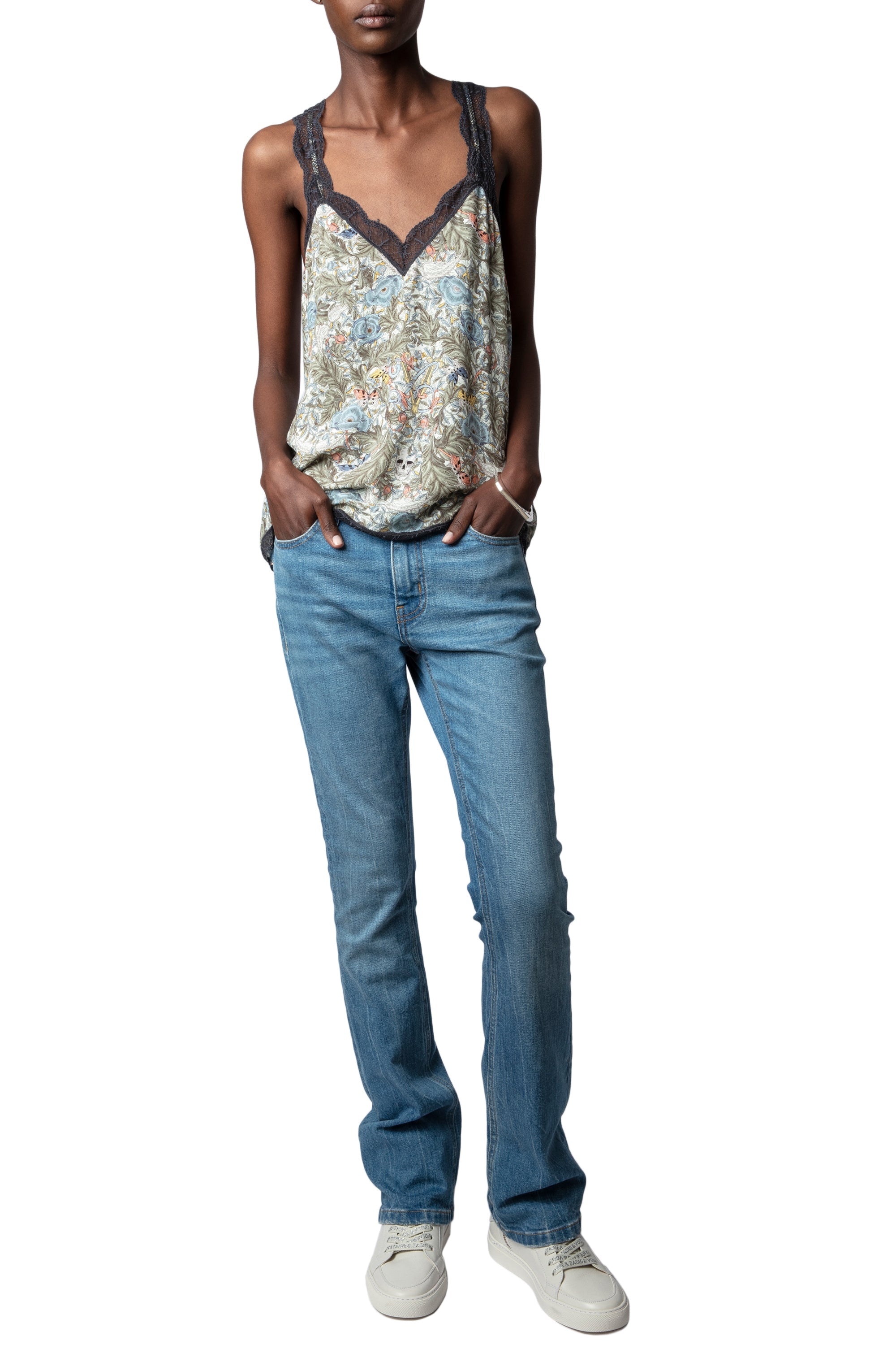 Zadig & Voltaire | Top Chou Soft British Khaki para mujer – The Style Rack