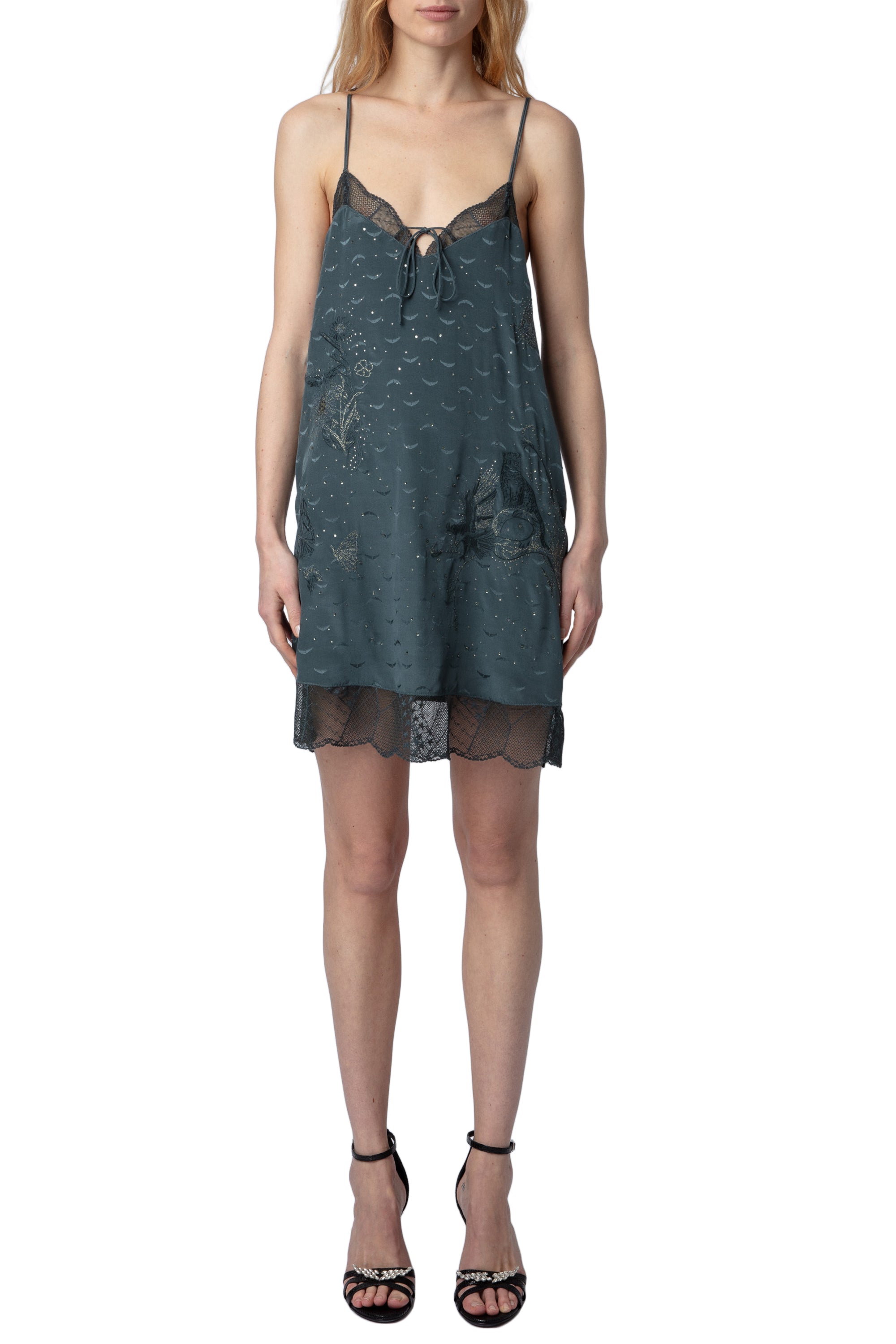 Zadig & Voltaire | Vestido Calissa Jac Wings Strass Nori para mujer ...