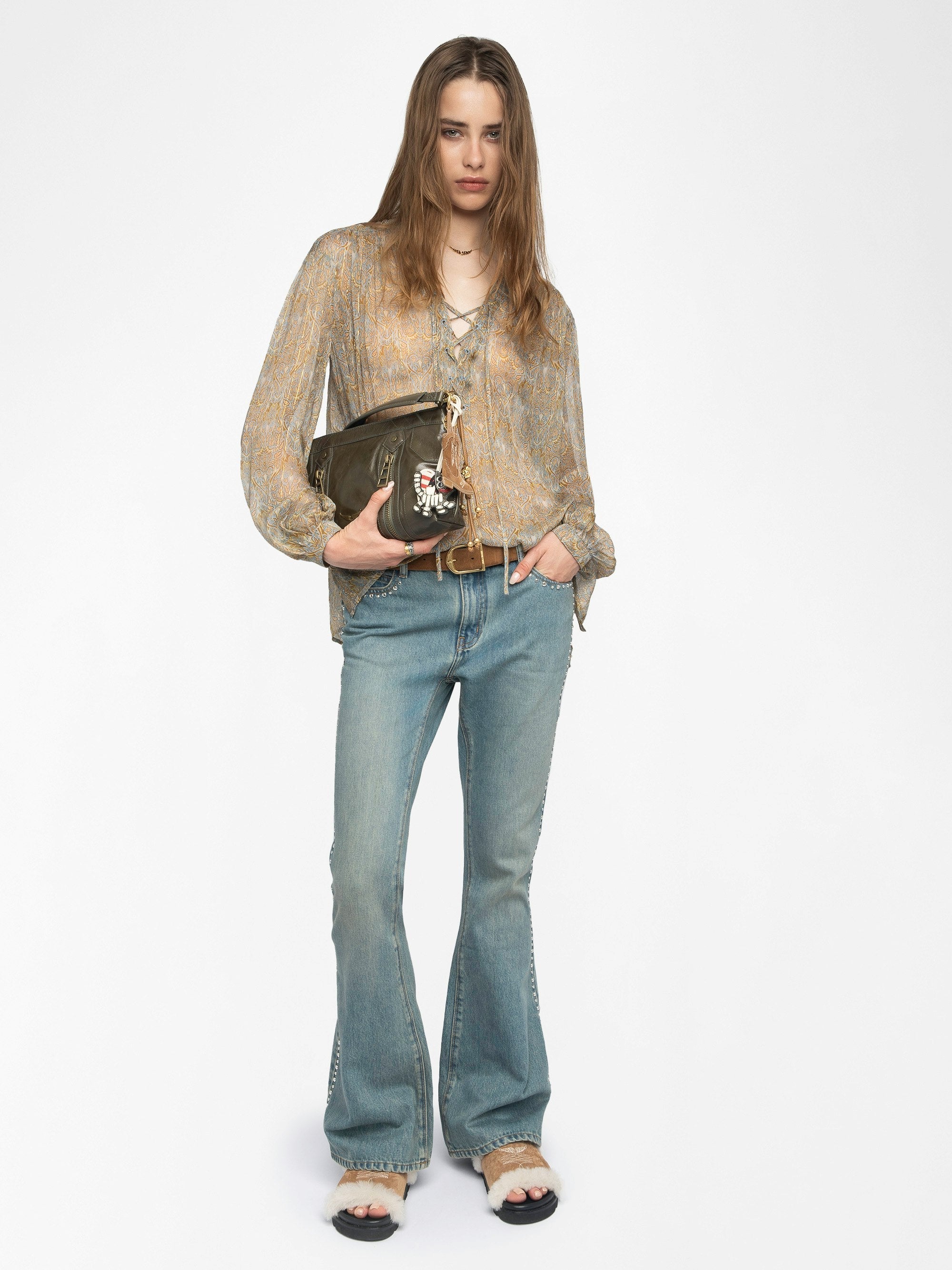 Camisa Tamela Gris para mujer | Zadig & Voltaire – The Style Rack